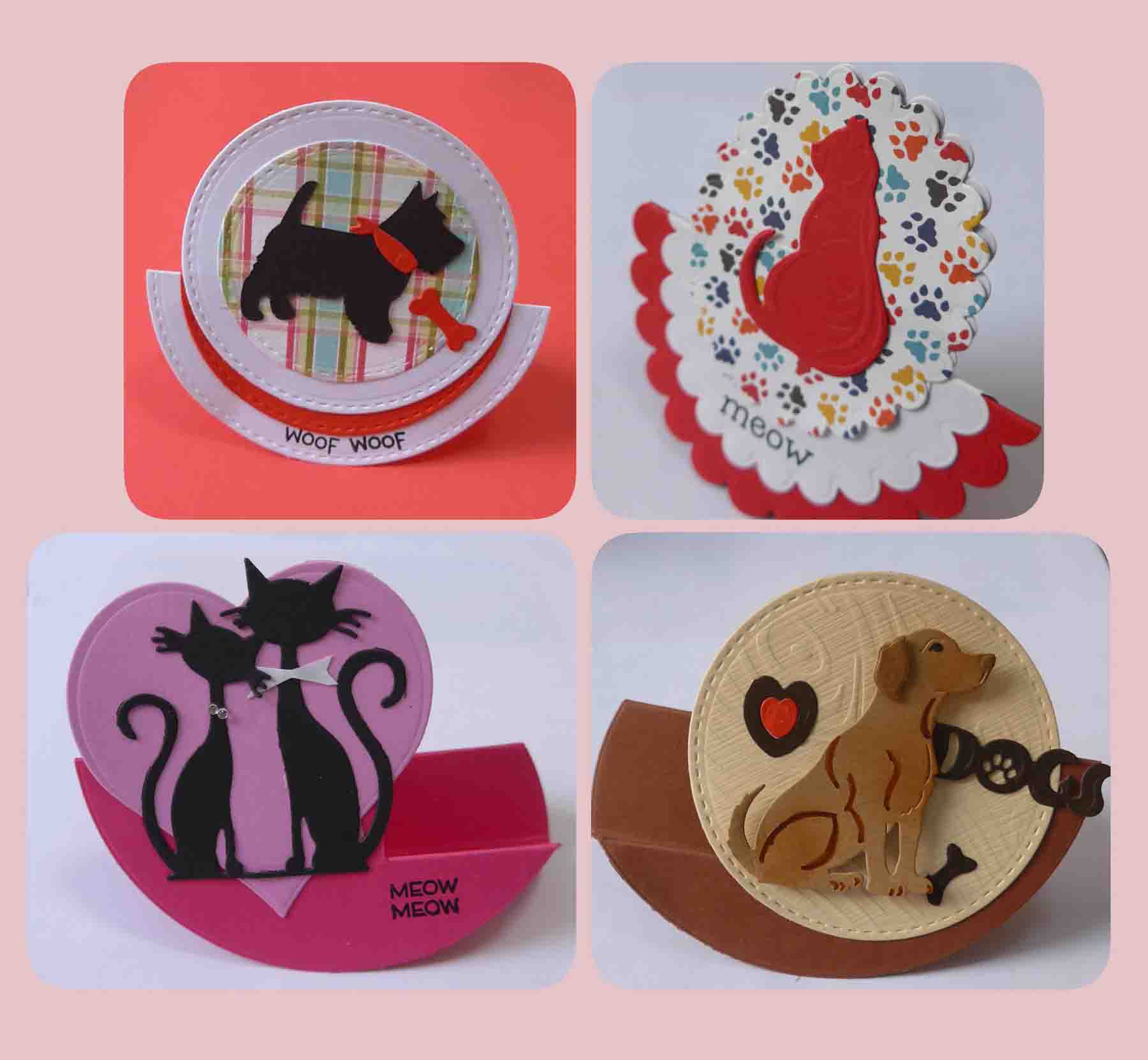 Raining Cats & Dogs - Rocking Cards - A Paper Experience