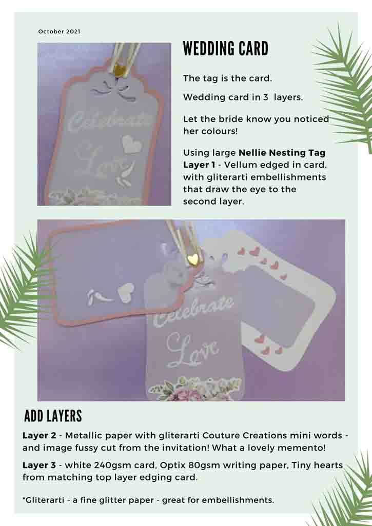 Wedding Card - the tag is the card! - A Paper Experience