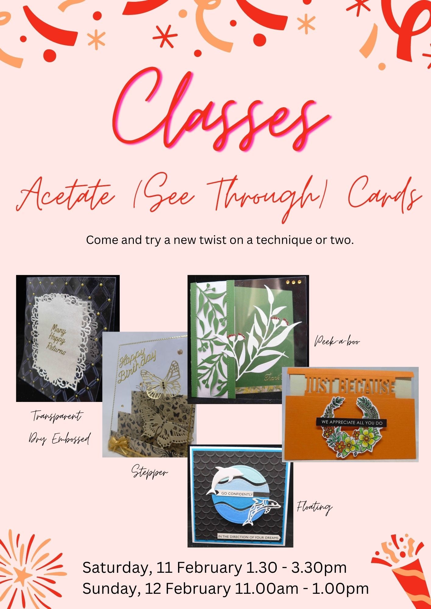 Feb 23 - Peek-a-Boo Classes - A Paper Experience