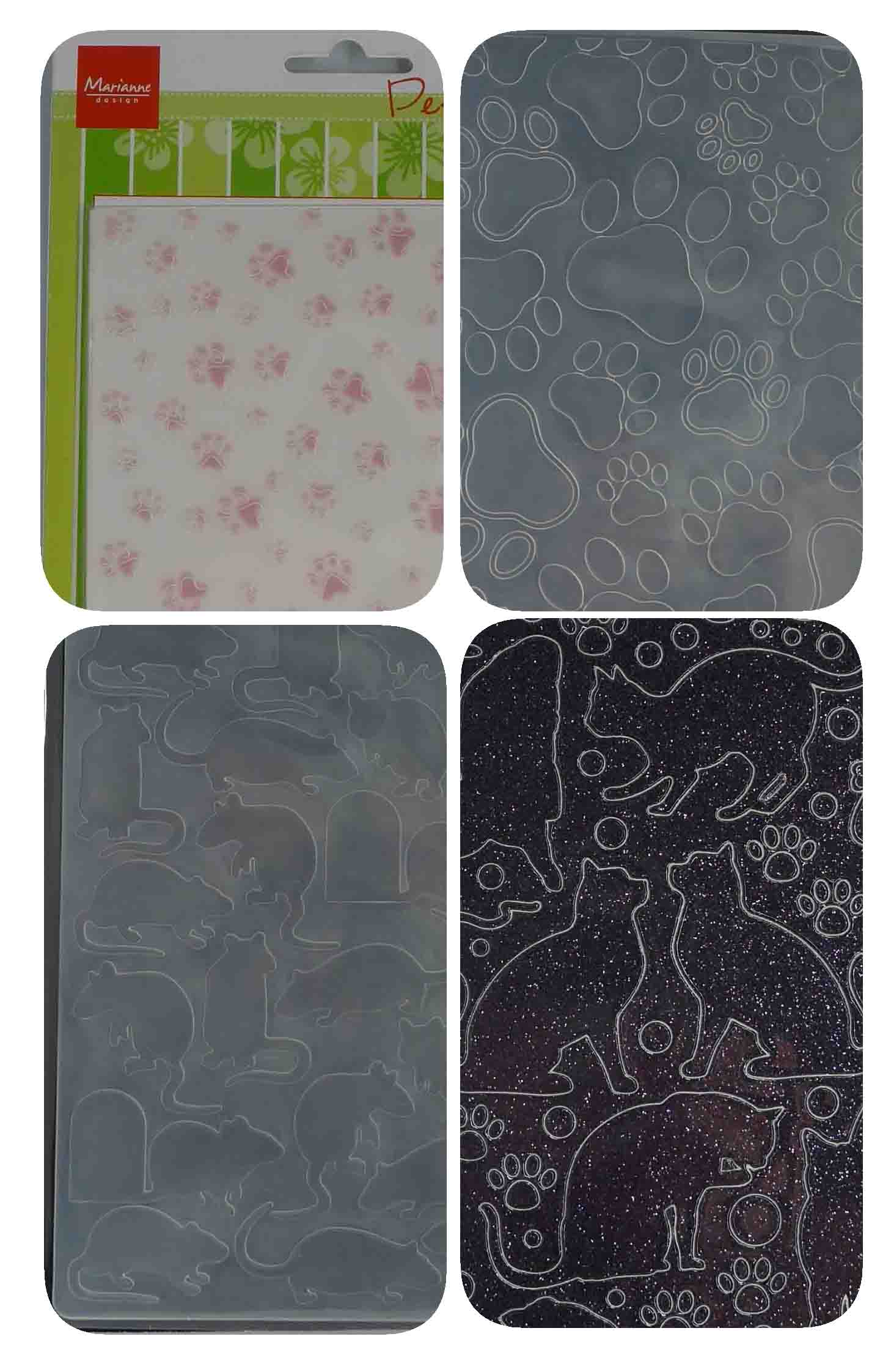 Furry Friends - Embossing Folders & Glitter Stickers - A Paper Experience