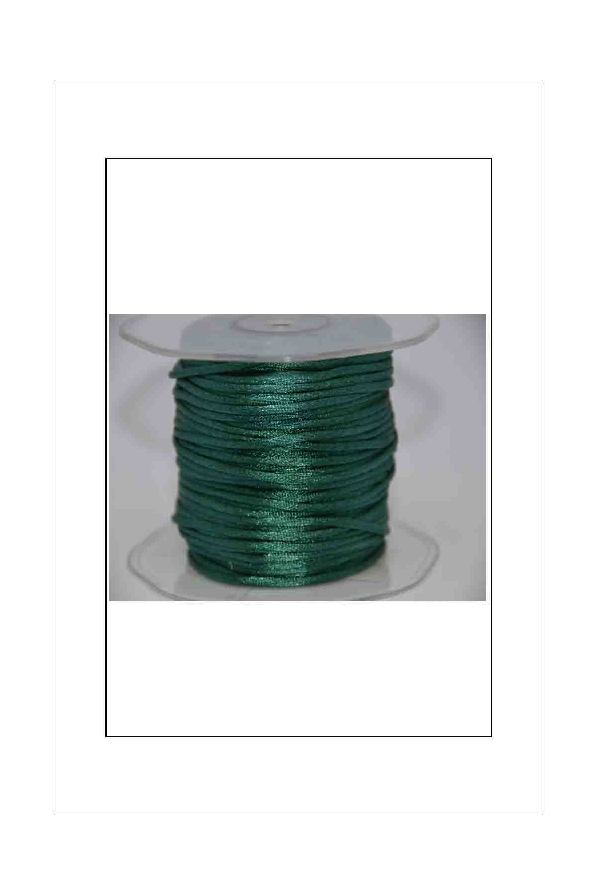 Cord, Satin, Rat Tail, China Knot - Dark Green - A Paper Experience